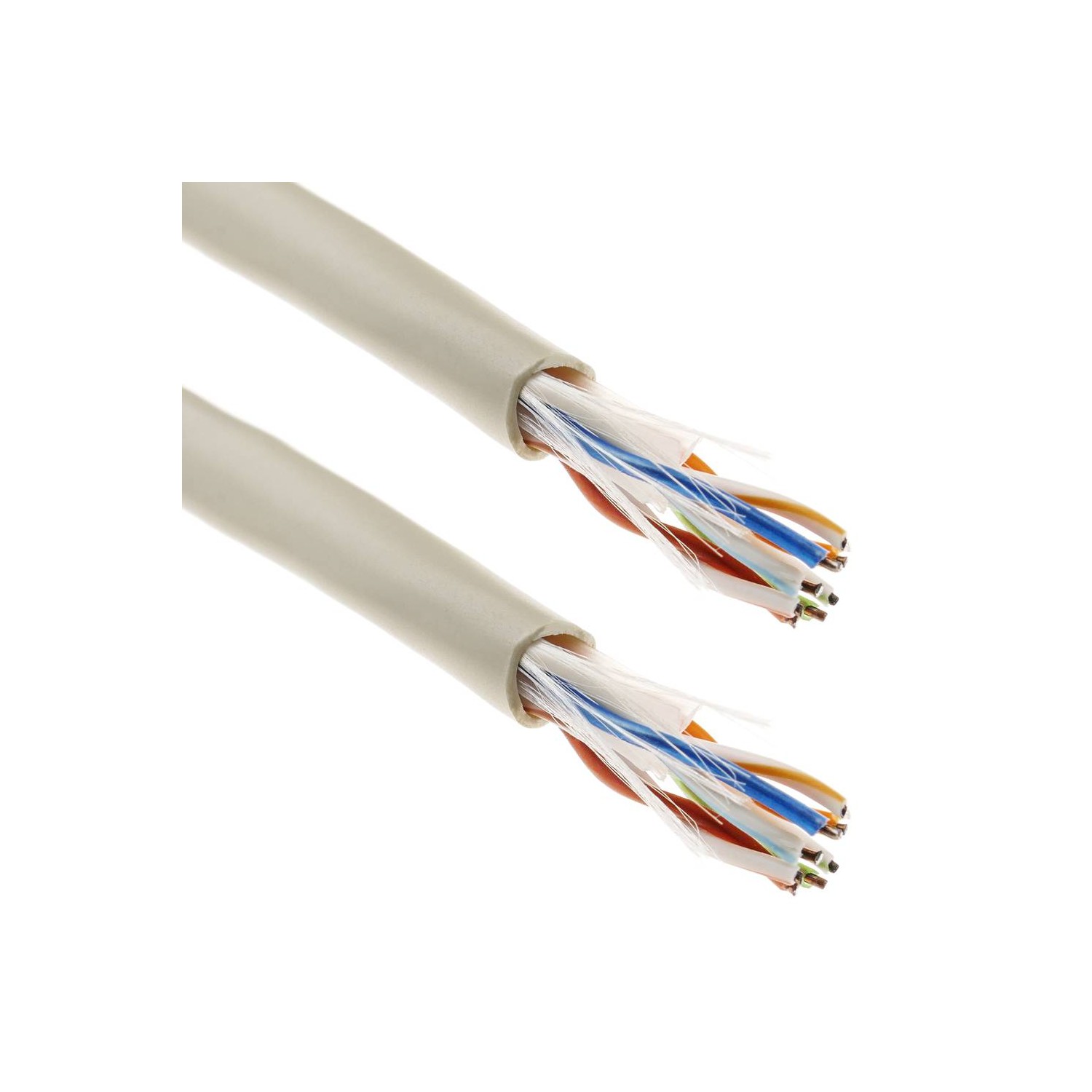 Cable de Red UTP CAT.6 GRIS CCA RJ45 Rigido AWG23 Bobina 305 Metros