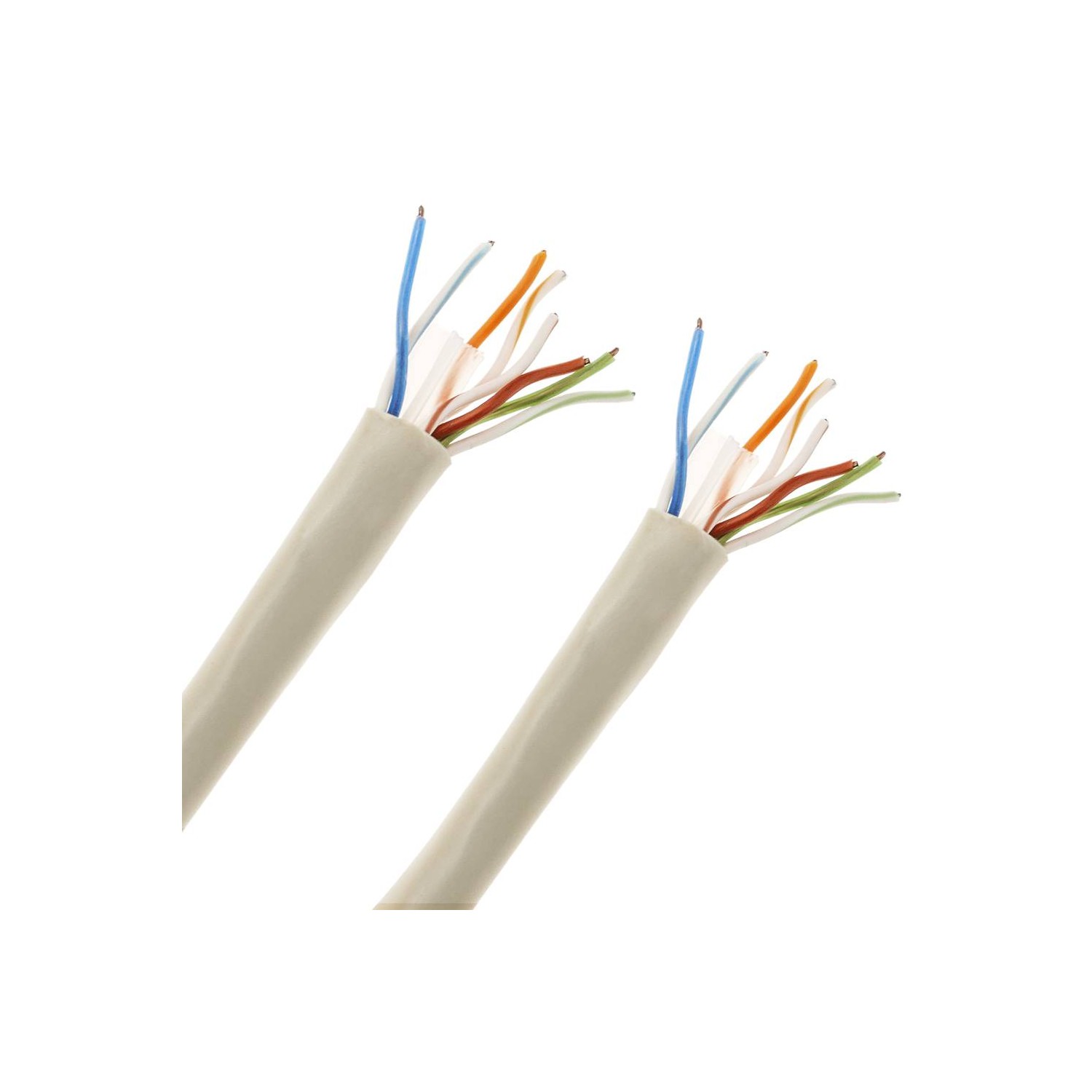 Cable de Red UTP CAT.6 GRIS CCA RJ45 Rigido AWG23 Bobina 305 Metros
